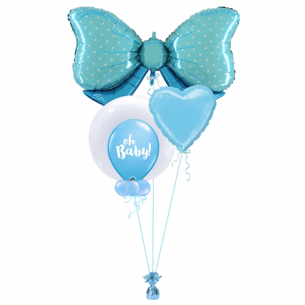 Blue Baby Bow Bunch | Magic Balloons